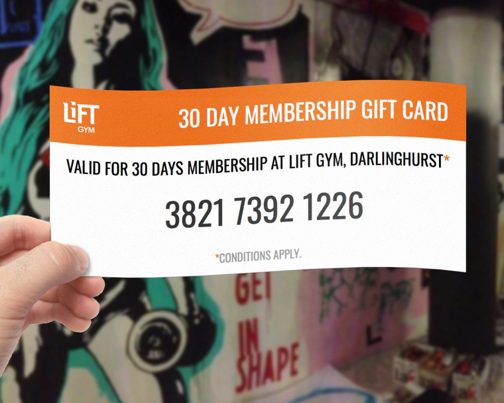 30 Day Membership Gift Card – Lift Gym